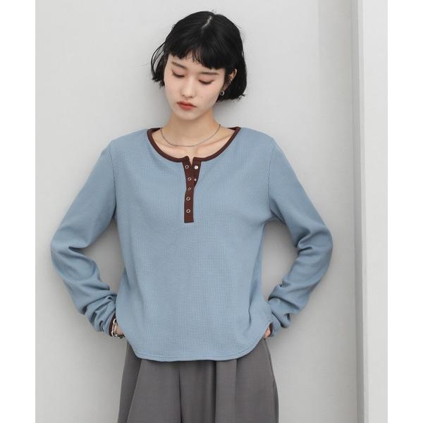 ZOZO問い合わせ番号:97704895ショップ:CORPUS TOKYO，コーパス トーキョーブランド:NOGLE，ノグル商品名:【NOGLE/ノグル】ワッフルヘンリーネックトップスカテゴリ:トップス>Tシャツ/カットソーブランド品...