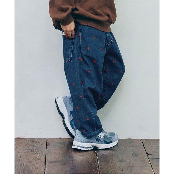 『セール実施中』ZOZO問い合わせ番号:97735876ショップ:F.O.Online Store，エフオーオンラインストアブランド:p.premier，ピードットプルミエ商品名:【ジュニア対応】ハート刺繍のワイドストレートジーンズカテゴリ...