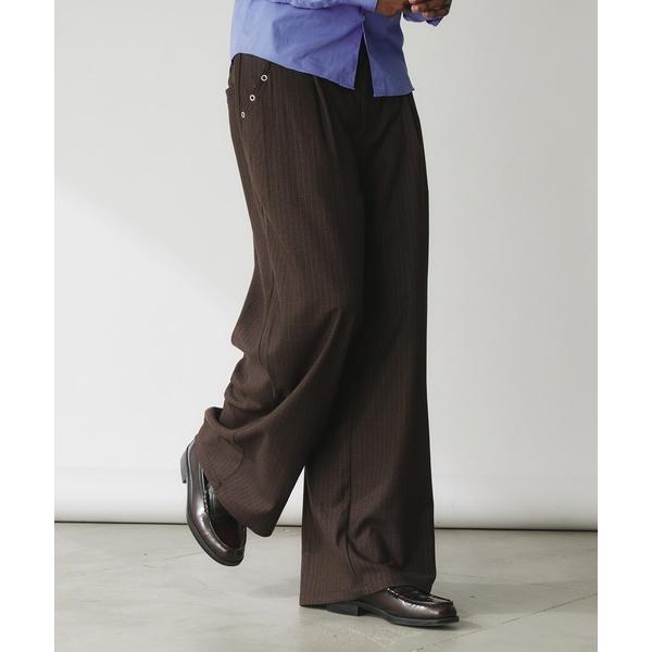 ZOZO問い合わせ番号:97736050ショップ:kutir，クティールブランド:Adoon plain，アドーンプレーン，kutir，クティール商品名:【セットアップ対応】Eyelet-Detail Two-Tuck Wide Slack...