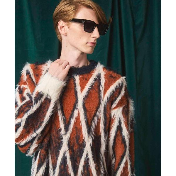 ZOZO問い合わせ番号:97798651ショップ:MAISON SPECIAL，メゾン スペシャルブランド:MAISON SPECIAL，メゾンスペシャル商品名:《UNISEX》7G Shaggy Jacquard Diamond Patt...