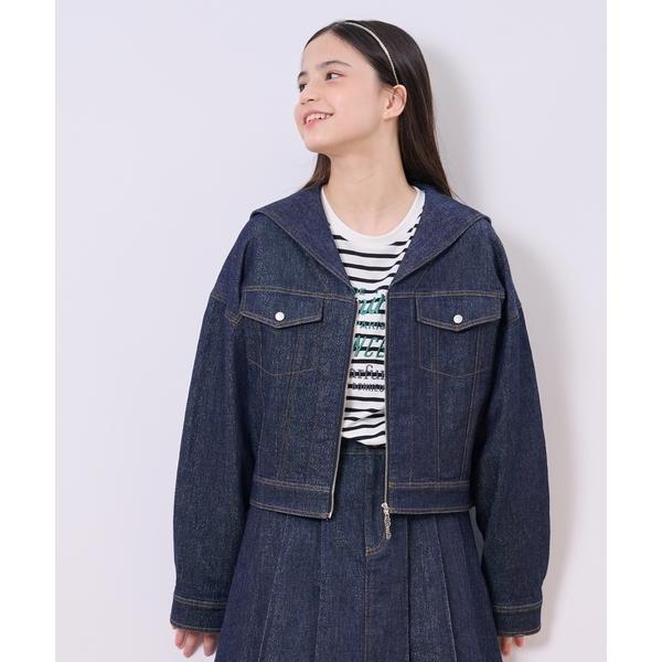 『セール実施中』ZOZO問い合わせ番号:97798755ショップ:NARUMIYA ONLINE，ナルミヤ オンラインブランド:pom ponette junior，ポンポネットジュニア商品名:ラメデニムジャケットカテゴリ:ジャケット/アウ...