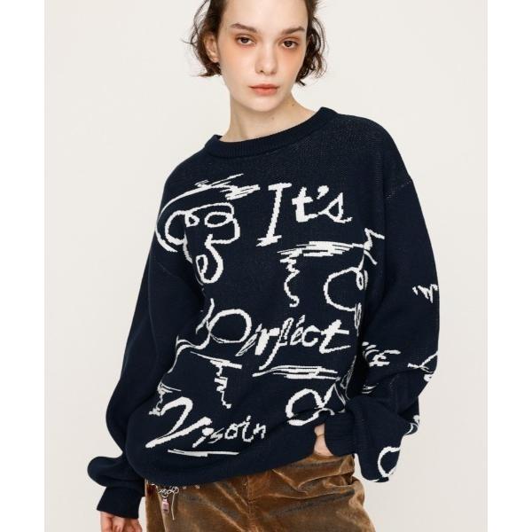 『タイムセール実施中』ZOZO問い合わせ番号:97799894ショップ:SLY，スライブランド:SLY，スライ商品名:JQ LOGO MOTIF TOPS ジャガード ロゴモチーフ トップス 秋服 冬服カテゴリ:トップス>ニット/セー...