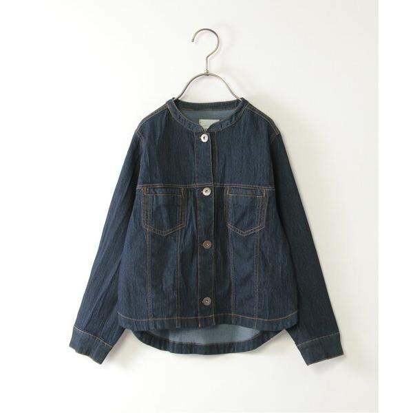 ZOZO問い合わせ番号:97799970ショップ:ikka LOUNGE，イッカラウンジブランド:ikka，イッカ商品名:【親子コーデ】メッシュデニムバンドカラージャケット（110~160cm）カテゴリ:ジャケット/アウター>ブルゾン...