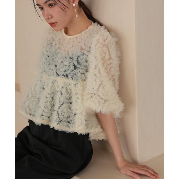 ZOZO問い合わせ番号:97801310ショップ:haremode，ハレモードブランド:haremode，ハレモード商品名:チュール オールインワン セットアップ 着回し 花柄 パンツドレス ワイドパンツ 結婚式 20代 30代 二次会 お...