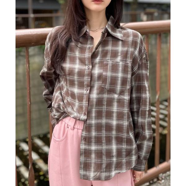 『タイムセール実施中』ZOZO問い合わせ番号:97813194ショップ:Ada.，エイダブランド:Good Riddance，グッドリダンス，Ada.，エイダ商品名:【Good Riddance】胸ポケット付き オーバーサイズ チェックシャ...