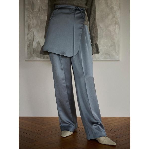 『セール実施中』ZOZO問い合わせ番号:97832784ショップ:SUIT SQUARE，スーツスクエアブランド:CIS.，シス，SUIT SQUARE，スーツスクエア商品名:CIS． サテンタックストレートパンツ ハンドウォッシュ 無地カ...