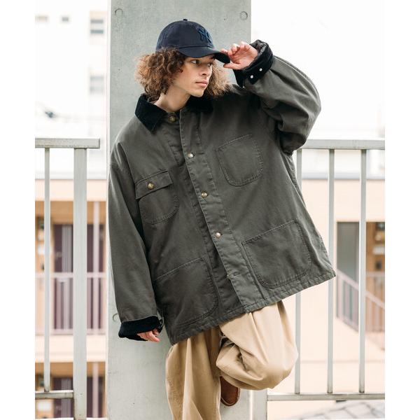 『セール実施中』ZOZO問い合わせ番号:97832870ショップ:FREAK'S STORE，フリークスストアブランド:FREAK'S STORE，フリークスストア商品名:限定展開 ビッグシルエット コーデュロイ切り替え ダックカバーオール...