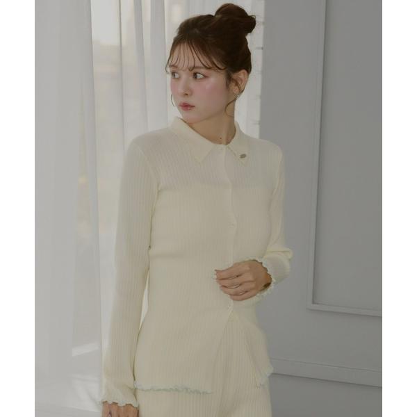 ZOZO問い合わせ番号:97833609ショップ:Olu.，オルドットブランド:Olu.，オルドット商品名:【うるちん☆こみ×Olu.】リブニットカーディガンカテゴリ:ルームウェア>ルームウェア/パジャマブランド品番:OL25GAD1...