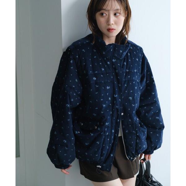 『セール実施中』ZOZO問い合わせ番号:97865257ショップ:Kastane，カスタネブランド:Kastane，カスタネ商品名:【袖取り外し可/無地＆花柄】コーデュロイ中綿ミドルジャケットカテゴリ:ジャケット/アウター>ダウンジャ...