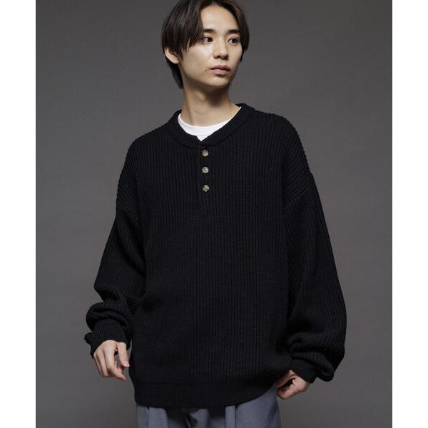 『セール実施中』ZOZO問い合わせ番号:97866741ショップ:FREAK'S STORE，フリークスストアブランド:FREAK'S STORE，フリークスストア商品名:限定展開 リラックスフィット 畦編み ヘンリーネック ニットカテゴリ...