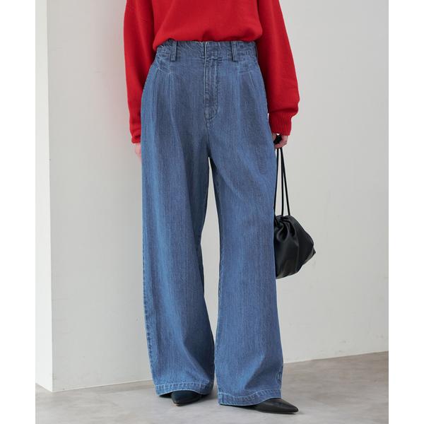 『セール実施中』ZOZO問い合わせ番号:97877421ショップ:IENA，イエナブランド:SLOBE IENA，スローブイエナ商品名:《4サイズ展開》LEDENIM BLUR TUCK TROUSERデニムカテゴリ:パンツ>デニムパ...