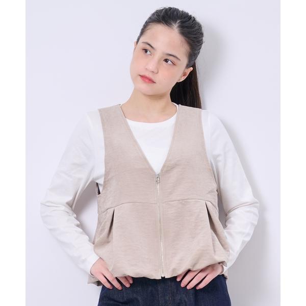 『タイムセール実施中』ZOZO問い合わせ番号:97897431ショップ:NARUMIYA ONLINE，ナルミヤ オンラインブランド:pom ponette junior，ポンポネットジュニア商品名:【AMI】バルーンベスト×ロンTセットカ...