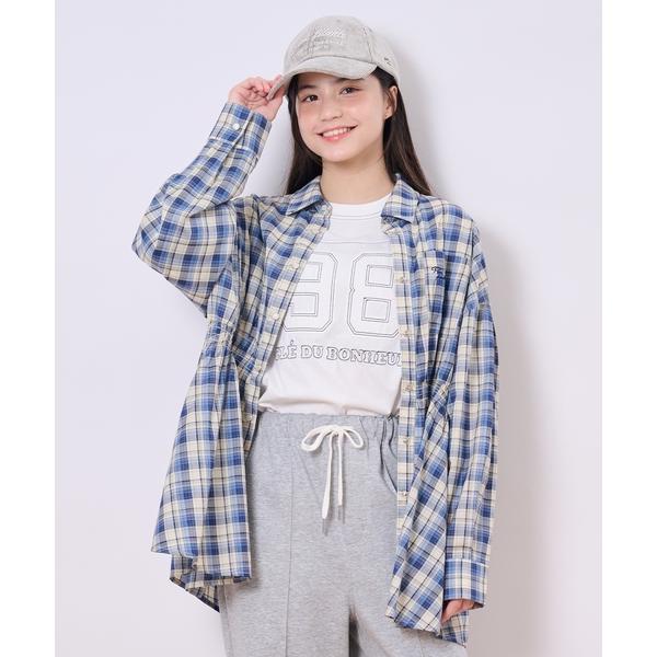 『タイムセール実施中』ZOZO問い合わせ番号:97897435ショップ:NARUMIYA ONLINE，ナルミヤ オンラインブランド:pom ponette junior，ポンポネットジュニア商品名:フロントペプラムチェックシャツカテゴリ:...