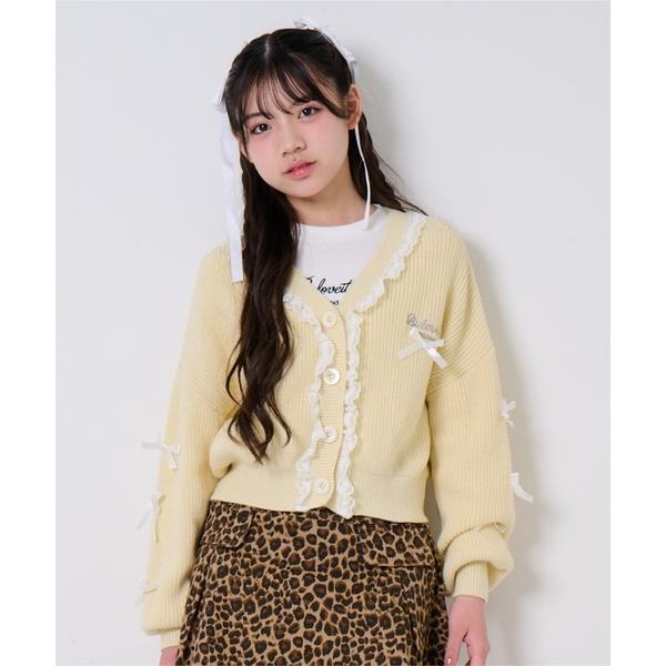 『セール実施中』ZOZO問い合わせ番号:97897480ショップ:NARUMIYA ONLINE，ナルミヤ オンラインブランド:by LOVEiT，バイラビット商品名:リボンポイントカーデTシャツセットカテゴリ:トップス>カーディガン...