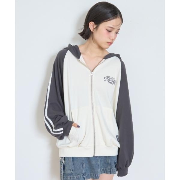 『セール実施中』ZOZO問い合わせ番号:97897552ショップ:NARUMIYA ONLINE，ナルミヤ オンラインブランド:LOVETOXIC，ラブトキシック商品名:【7days】袖配色ルーズジップパーカカテゴリ:トップス>パーカ...