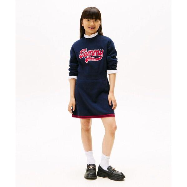 『セール実施中』ZOZO問い合わせ番号:97897618ショップ:TOMMY HILFIGER，トミー ヒルフィガーブランド:TOMMY HILFIGER，トミーヒルフィガー商品名:GIRLSバーシティロングスリーブセーターワンピースカテゴ...