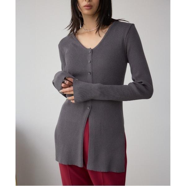 『セール実施中』ZOZO問い合わせ番号:97897978ショップ:AZUL BY MOUSSY，アズールバイマウジーブランド:AZUL BY MOUSSY，アズールバイマウジー商品名:Vネックリブニットカーディガンカテゴリ:トップス>...