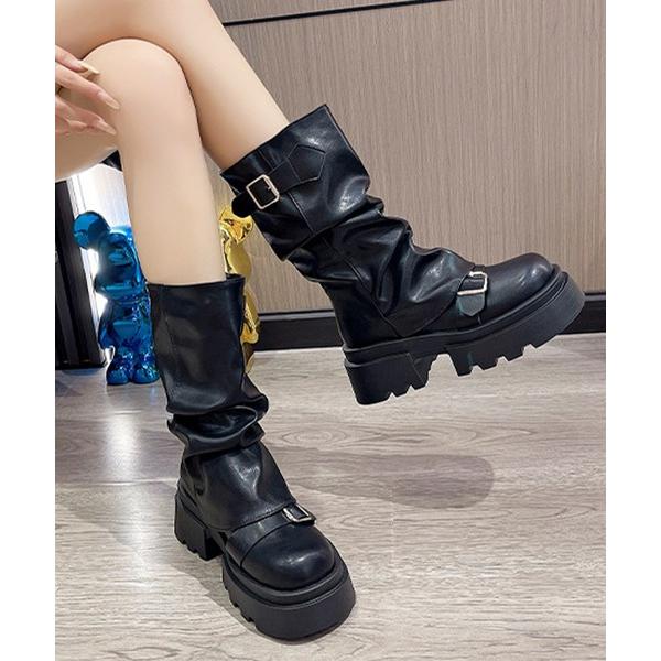 『タイムセール実施中』ZOZO問い合わせ番号:97898272ショップ:Lace Ladies，レースレディースブランド:Lace Ladies，レースレディース商品名:ベルト カバー エンジニア 厚底 ミドル ブーツカテゴリ:シューズ&g...