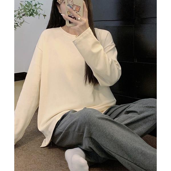 『タイムセール実施中』ZOZO問い合わせ番号:97898308ショップ:Lace Ladies，レースレディースブランド:Lace Ladies，レースレディース商品名:配色 クルーネック オーバーサイズ 長袖 ルームウェアカテゴリ:ルーム...