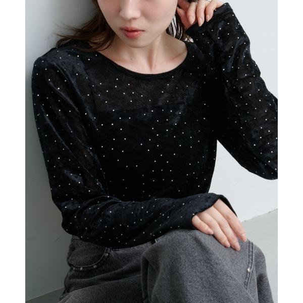 『タイムセール実施中』ZOZO問い合わせ番号:97899438ショップ:Kastane，カスタネブランド:Kastane，カスタネ商品名:【新色追加/7色展開】スタッズベロアプルオーバーカテゴリ:トップス>Tシャツ/カットソーブランド...