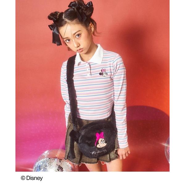 『タイムセール実施中』ZOZO問い合わせ番号:97899493ショップ:ANAP，アナップブランド:ANAP GiRL，アナップガール商品名:【Disney】＜Minnie＞ ANAP GiRL マルチボーダー柄 ポロ衿 リブ トップスカテ...