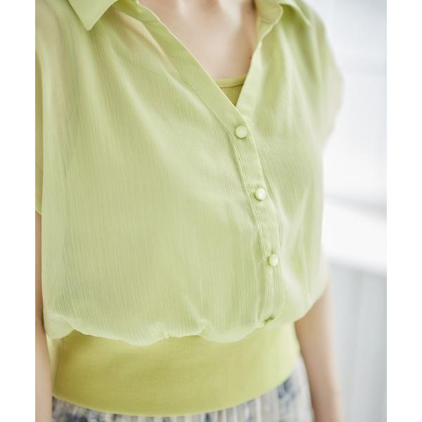 『タイムセール実施中』参考価格：9，350円発売時期：2024年04月コンディション：A（使用感なし）数回使用した程度で使用感が感じられないアイテム参考商品名：インナー付シアーシャツフレンチスリーブプルオーバー参考品番：710-5570-4...