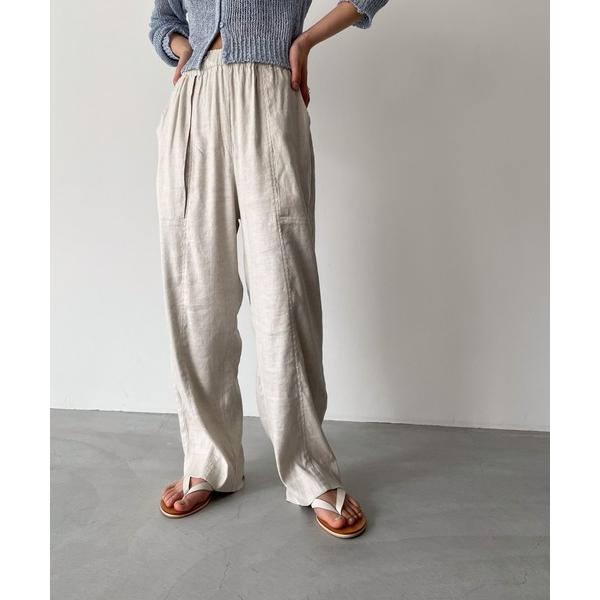 『タイムセール実施中』参考価格：17，820円発売時期：2023年06月コンディション：A（使用感なし）数回使用した程度で使用感が感じられないアイテム参考商品名：RED CHOP WORKS　リネン混ギャザーパンツ参考品番：231-1004...