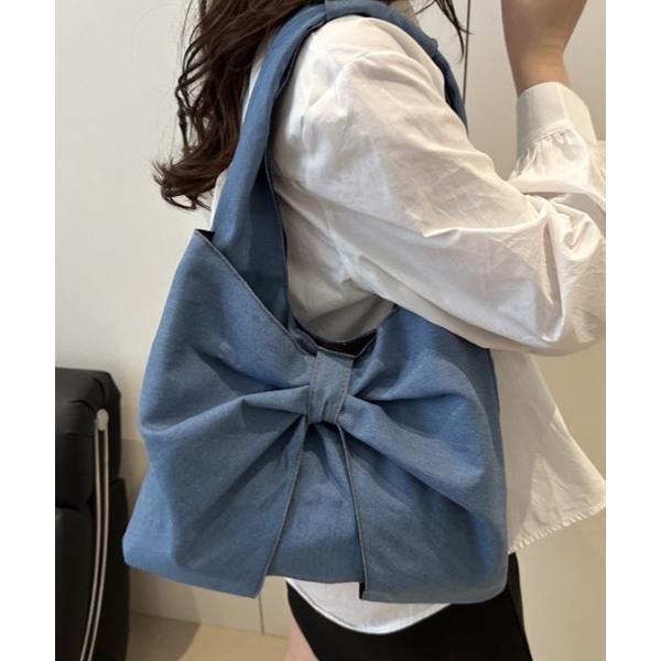 『セール実施中』ZOZO問い合わせ番号:97961999ショップ:Teem Store，チームストアブランド:shyam inspiration，シャムインスピレーション商品名:リボンモチーフ デニム ワンショルダーバッグカテゴリ:バッグ&...