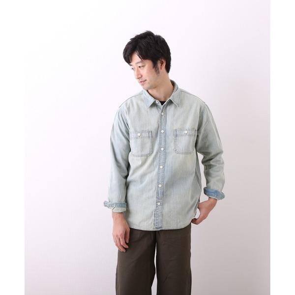 ZOZO問い合わせ番号:97962899ショップ:Rora，ローラブランド:BACKYARD FAMILY，バックヤードファミリー商品名:HOUSTON ヒューストン USA COTTON DENIM WORK SHIRTカテゴリ:トップス...