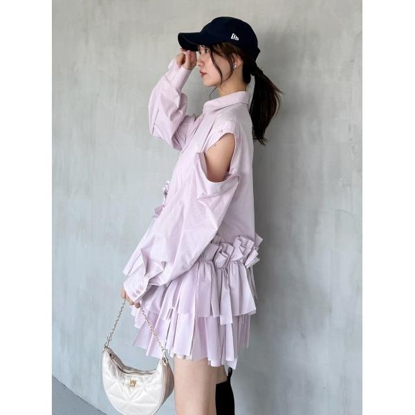 『セール実施中』ZOZO問い合わせ番号:97995286ショップ:SNIDEL，スナイデルブランド:SNIDEL，スナイデル商品名:リボンシャツカテゴリ:ワンピース/ドレス>ワンピースブランド品番:SWFO254208素材:【WHT/...