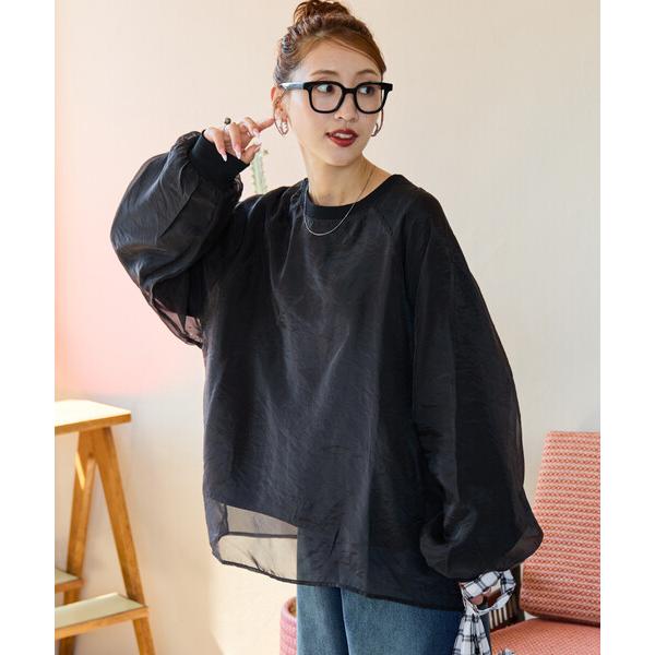 『タイムセール実施中』ZOZO問い合わせ番号:97995474ショップ:FREAK'S STORE，フリークスストアブランド:FREAK'S STORE，フリークスストア商品名:限定展開　オーガンジー 重ね ラグラン スウェットカテゴリ:ト...