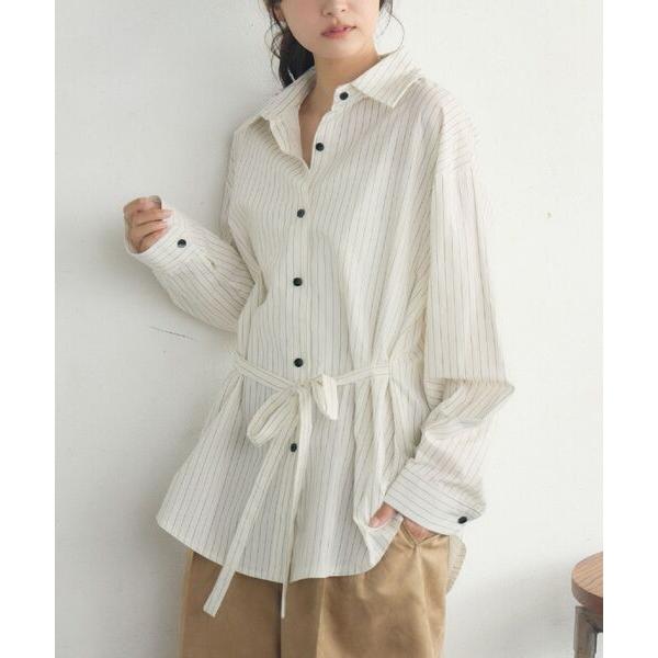 『タイムセール実施中』ZOZO問い合わせ番号:97995618ショップ:RETRO GIRL，レトロガールブランド:RETRO GIRL，レトロガール商品名:ストライプウエストリボンシャツカテゴリ:トップス>シャツ/ブラウスブランド品...