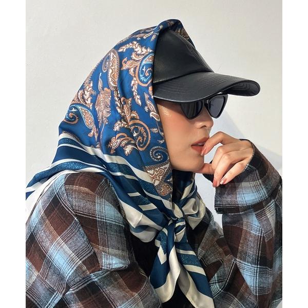 ZOZO問い合わせ番号:97996689ショップ:AS KNOW AS PLUS，アズノゥアズプラスブランド:AS KNOW AS plus，アズノゥアズプラス商品名:ヴィンテージ風大判スカーフ  90×90カテゴリ:財布/小物>バン...