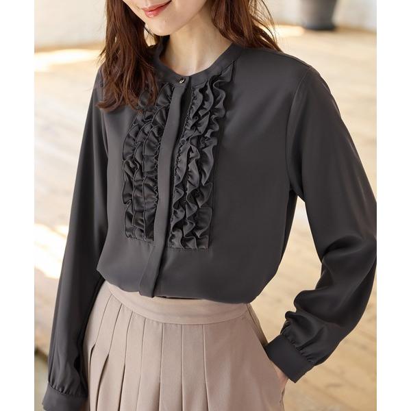 『タイムセール実施中』ZOZO問い合わせ番号:97996777ショップ:Honeys，ハニーズブランド:Honeys，ハニーズ，GLACIER，グラシア商品名:胸元フリルブラウスカテゴリ:トップス>シャツ/ブラウスブランド品番:525...