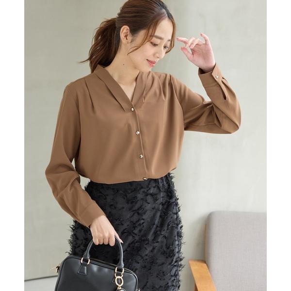 『タイムセール実施中』ZOZO問い合わせ番号:97996788ショップ:Honeys，ハニーズブランド:Honeys，ハニーズ，GLACIER，グラシア商品名:【抗菌防臭】Ｖネックブラウスカテゴリ:トップス>シャツ/ブラウスブランド品...