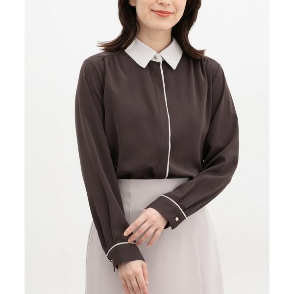 ZOZO問い合わせ番号:97996836ショップ:Honeys，ハニーズブランド:Honeys，ハニーズ，GLACIER，グラシア商品名:衿付配色ブラウスカテゴリ:トップス>シャツ/ブラウスブランド品番:534-61-0143素材:表...