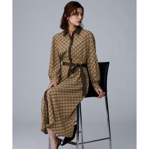 『タイムセール実施中』ZOZO問い合わせ番号:97999478ショップ:UNTITLED，アンタイトルブランド:UNTITLED，アンタイトル商品名:【ウエストリボン/前開きボタン/レトロモダン】チェーン柄フレアワンピースカテゴリ:ワンピー...