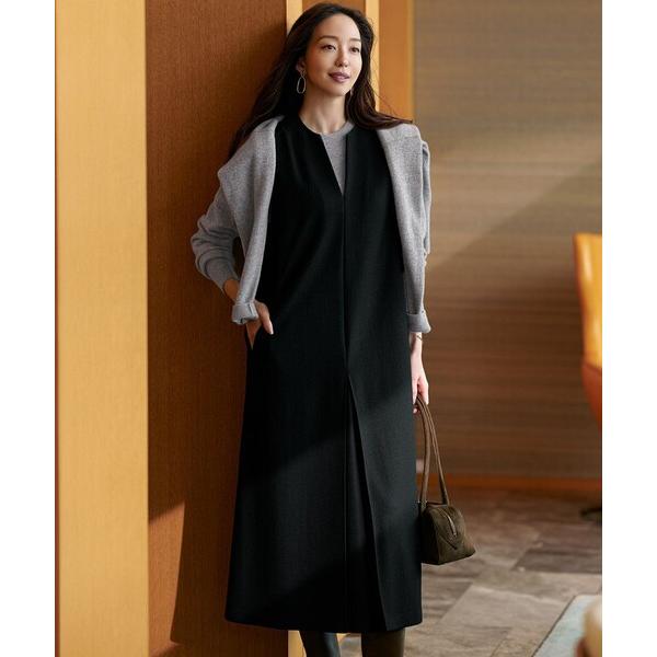 『セール実施中』ZOZO問い合わせ番号:98030989ショップ:23区，ニジュウサンクブランド:23区，ニジュウサンク商品名:ウールミルドジャージー ボックスタック ジャンパースカートカテゴリ:ワンピース/ドレス>ワンピースブランド...