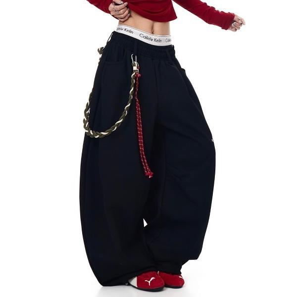 『タイムセール実施中』ZOZO問い合わせ番号:98031620ショップ:perky room，パーキールームブランド:mushwear，マッシュウェア，perky room，パーキールーム商品名:ロープチェーン付き ワイドスウェットパンツカ...