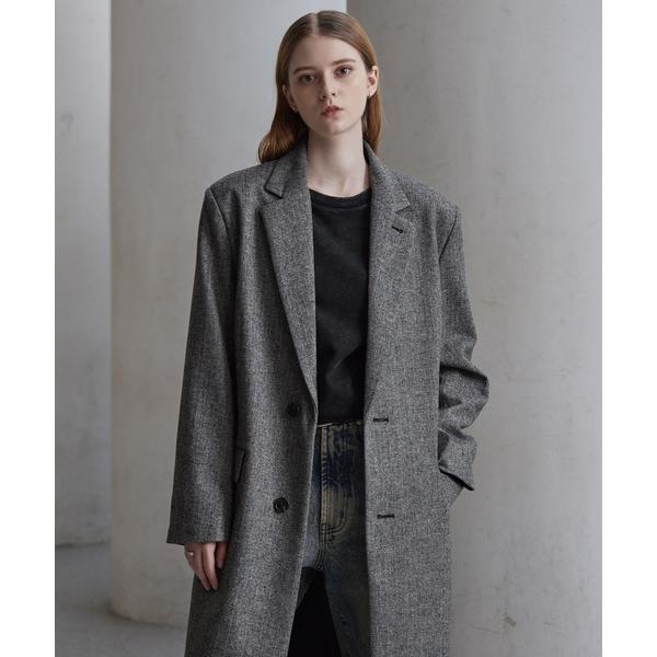 ZOZO問い合わせ番号:98032508ショップ:EMMA CLOTHES，エマ クローズブランド:CLEL，クレイル商品名:【CLEL】Wool Blend Herringbone Tweed Coat / ウールブレンド ヘリンボーンツ...