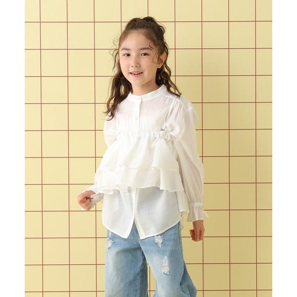 『タイムセール実施中』ZOZO問い合わせ番号:98033744ショップ:LEPSIM，レプシィムブランド:LEPSIM，レプシィム商品名:【KIDS】フリル長袖ブラウス《2点セット》　580723カテゴリ:トップス>シャツ/ブラウスブ...