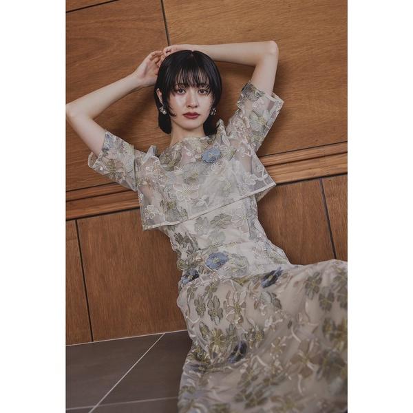 ZOZO問い合わせ番号:98034154ショップ:bflat，ビーフラットブランド:niana，ニアナ商品名:フラワーレースボレロセットドレス 2点セット キャミワンピース 結婚式 成人式 二次会 同窓会 入学式 卒業式 パーティードレス ...