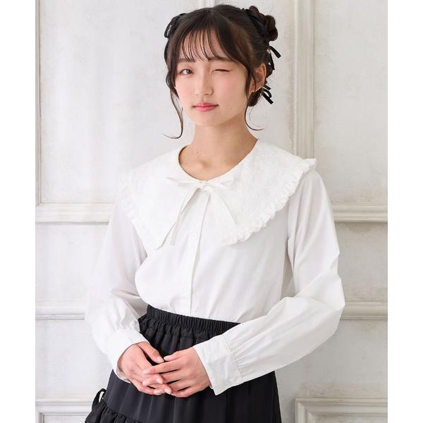 『タイムセール実施中』ZOZO問い合わせ番号:98034382ショップ:cross marche，クロスマルシェブランド:Amourire girl，アムリールガール，cross marche，クロスマルシェ商品名:BIGレース衿ブラウスカ...