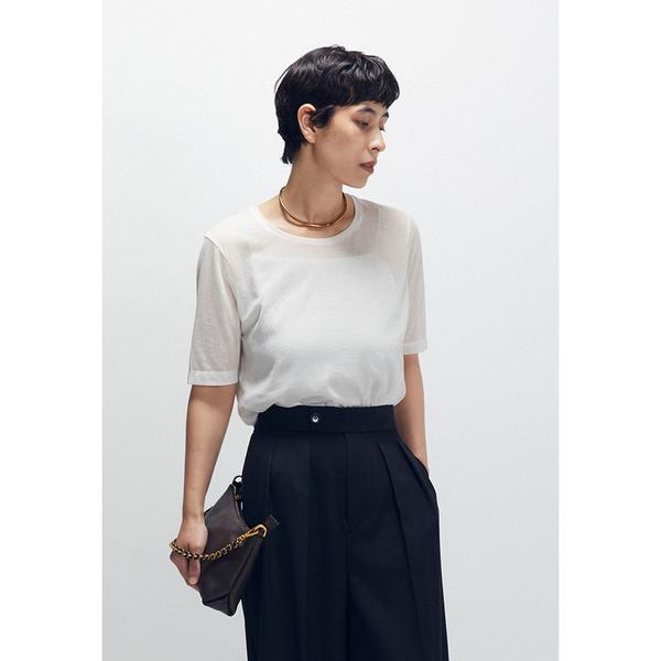 ZOZO問い合わせ番号:98064777ショップ:1er Arrondissement，プルミエ　アロンディスモンブランド:1er Arrondissement，プルミエアロンディスモン商品名:【追加】シアーＴシャツカテゴリ:トップス&gt...