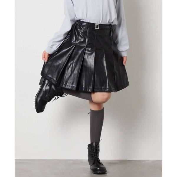 『セール実施中』ZOZO問い合わせ番号:98065263ショップ:a.v.v，アー・ヴェ・ヴェブランド:a.v.v，アーヴェヴェ商品名:[120-160]フェイクレザープリーツスカートカテゴリ:スカート>スカートブランド品番:KJHA...