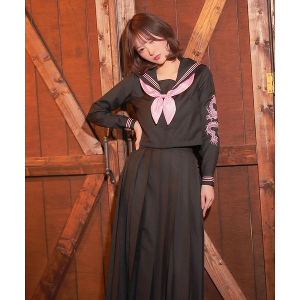 『タイムセール実施中』※このアイテムは返品・交換対象外商品です。ZOZO問い合わせ番号:98066103ショップ:Retica，レティカブランド:Tika，ティカ商品名:コスプレ 制服 かわいい セーラー服 スケバン風 長袖 体型カバー ド...