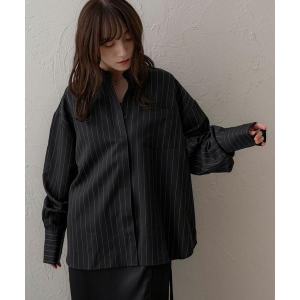 『タイムセール実施中』ZOZO問い合わせ番号:98066517ショップ:Chaco closet，チャコクローゼットブランド:NOAHL，ノアル商品名:【NOAHL】ストライプノーカラーシャツカテゴリ:トップス>シャツ/ブラウスブラン...