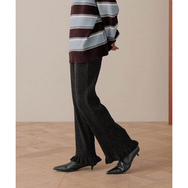 『タイムセール実施中』ZOZO問い合わせ番号:98066882ショップ:LOWRYS FARM，ローリーズファームブランド:LOWRYS FARM，ローリーズファーム商品名:スソフリルニットパンツ　580830カテゴリ:パンツ>その他...