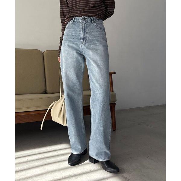 ZOZO問い合わせ番号:98066957ショップ:CAPRICIEUX LE'MAGE，カプリシュレマージュブランド:CAPRICIEUX LE'MAGE，カプリシューレマージュ商品名:13ozハイウエストストレートデニムカテゴリ:パンツ&...