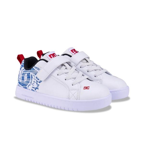 『セール実施中』ZOZO問い合わせ番号:98067475ショップ:DC SHOES，ディーシーブランド:DC SHOES，ディーシーシューズ商品名:COURT GRAFFIK LITE E/DCキッズベルクロ付きスニーカーカテゴリ:シューズ...